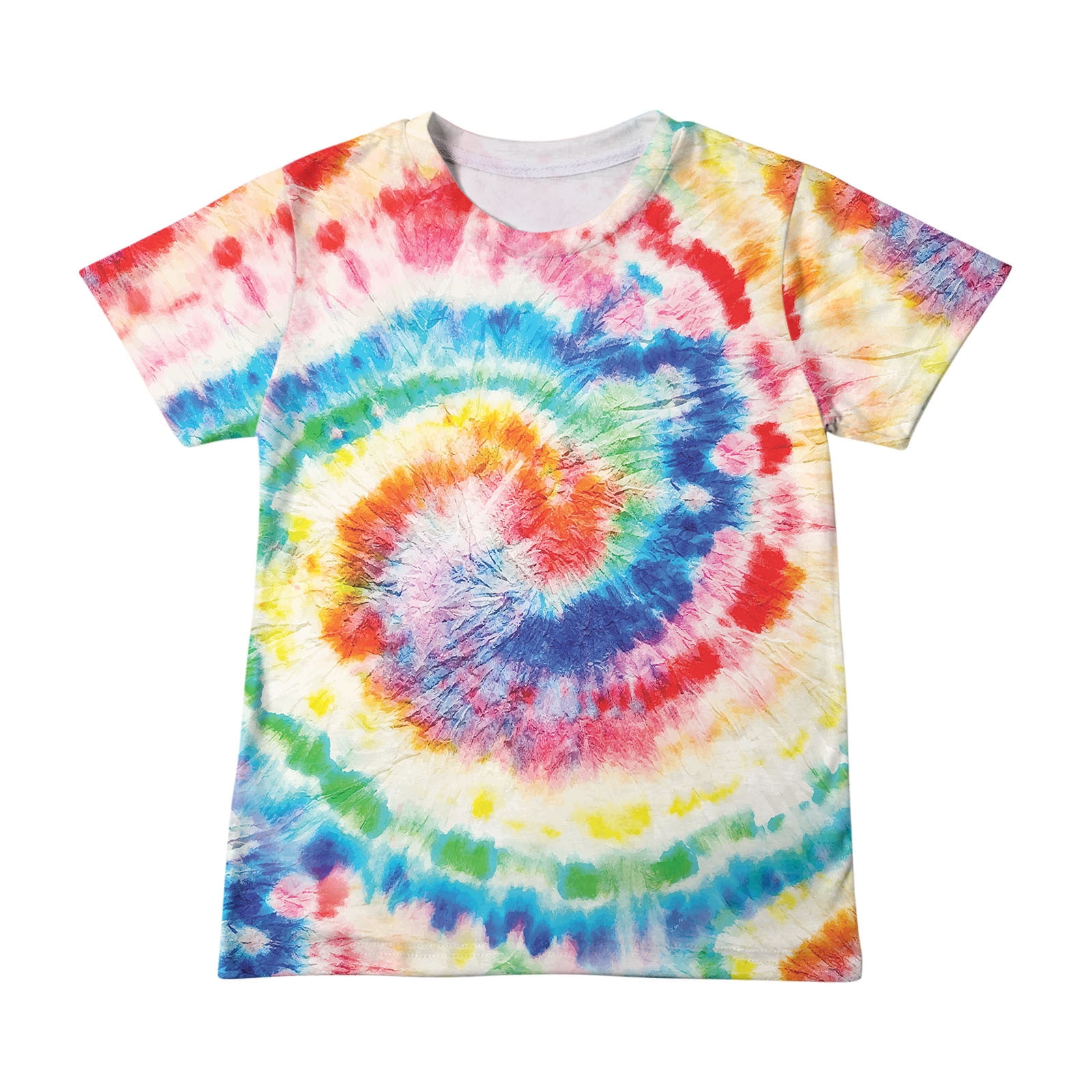 Avrntaa Kids Girls Summer Shirts - Short Sleeve Tie Dye Crewneck Tee ...