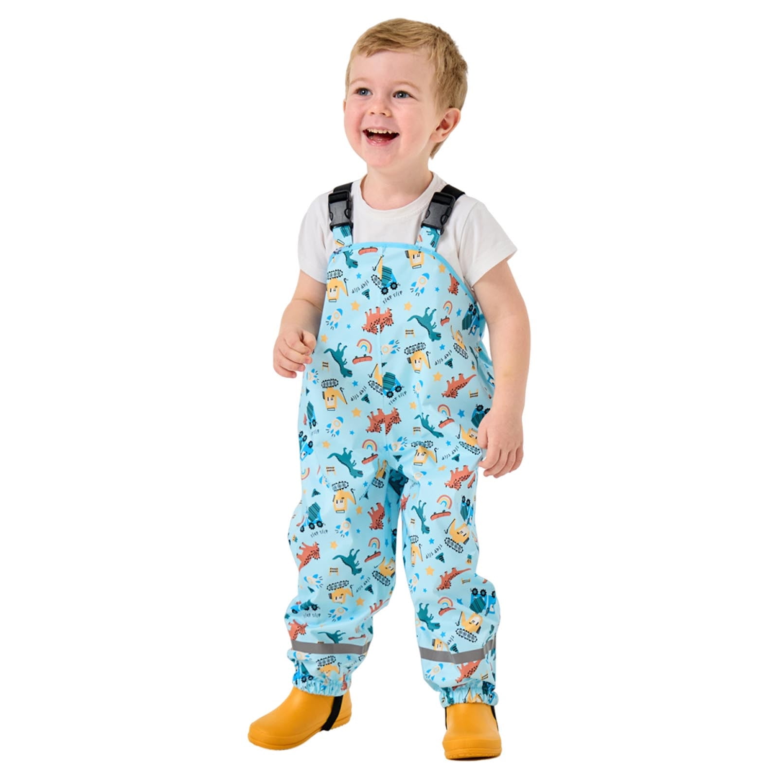 Avrntaa Kids Rain Bib Pants Toddler Suspender Rain Wear Pant ...