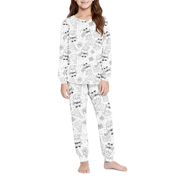 Avrntaa Kids Spring DIY Coloring Pajamas Set Hand Painted Sleepwear for ...