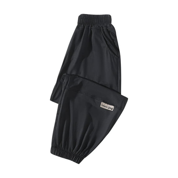 Avrntaa Kids Summer Workout Pant Elastic Waist Baggy Trousers Solid ...