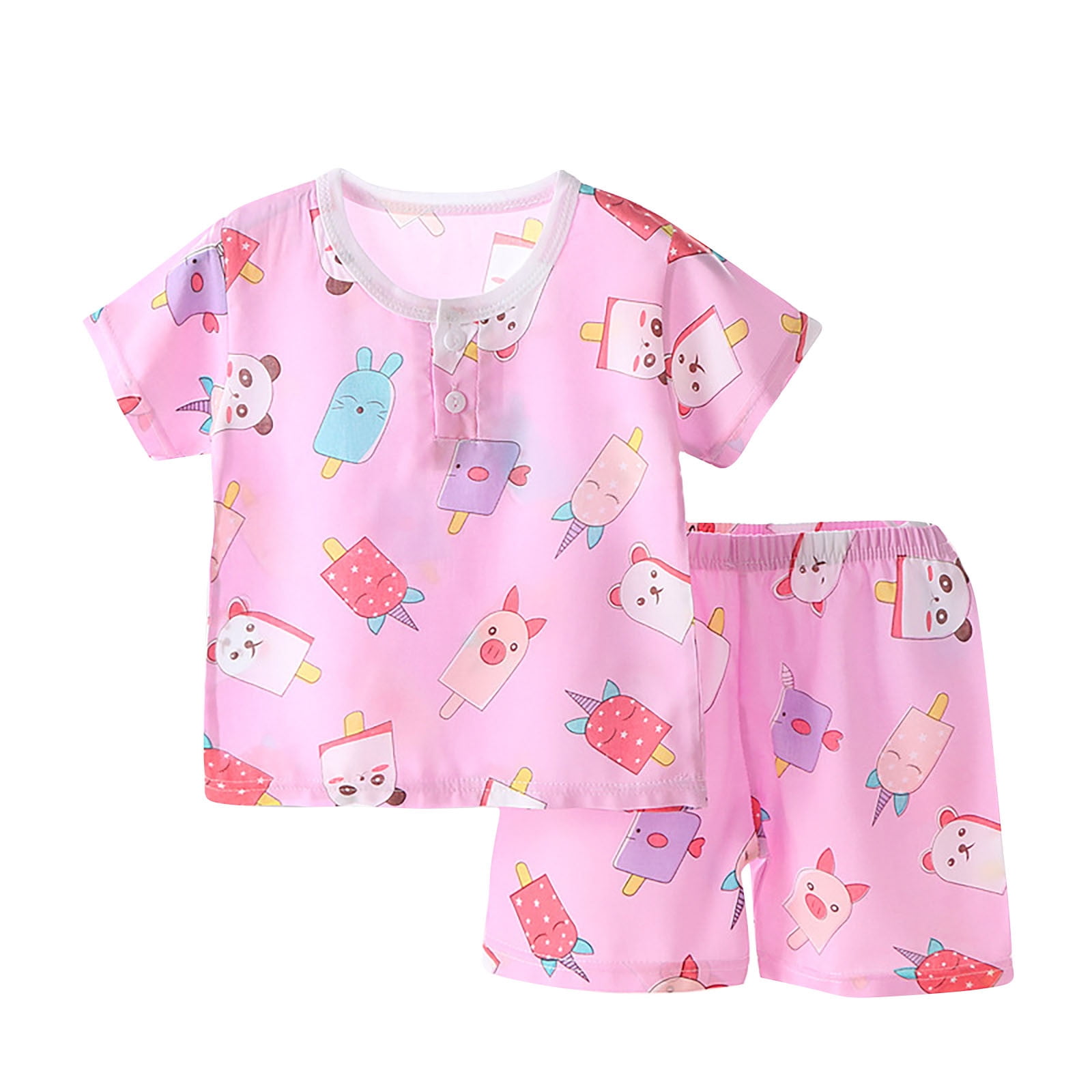 Avrntaa Little Girls Summer Pajamas - Toddler Baby Girl Shorts Sets ...