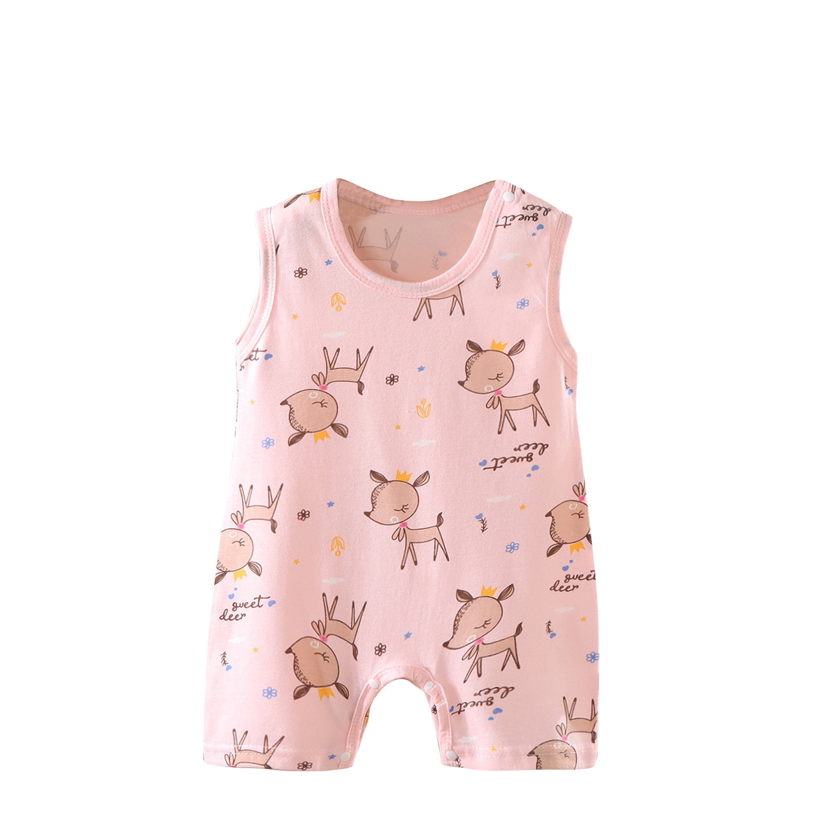 Avrntaa Newborn Baby Girl Clothes - Summer Outfits Infant Sleeveless ...