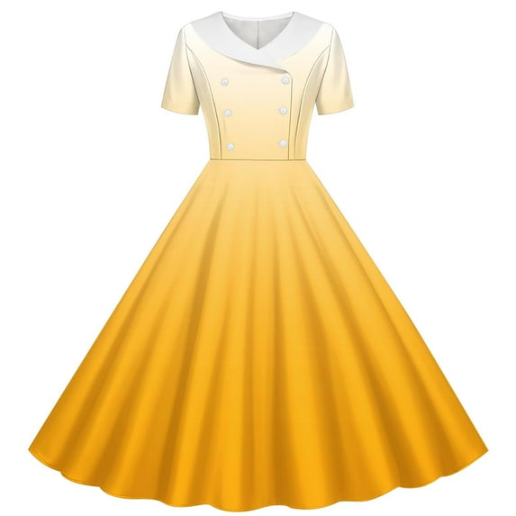 Avrntaa Summer Dress for Little Girls Short Sleeve A-Line Maxi Dresses ...