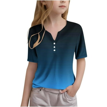 Maean Girls Crop Shirt Square Neck Short Sleeve Slim Cute Shirts Girl ...