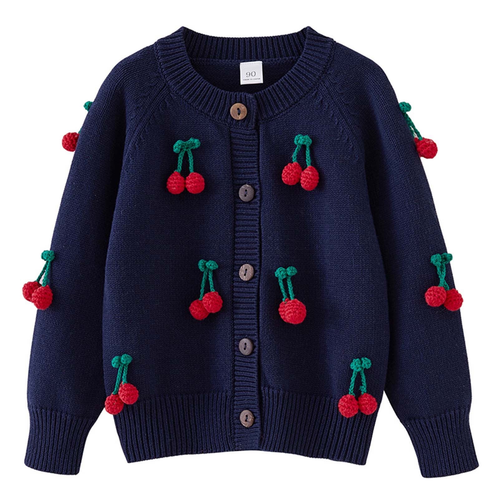 Avrntaa Sweater Cardigans for Girls - Toddler Baby Girl Button Long ...