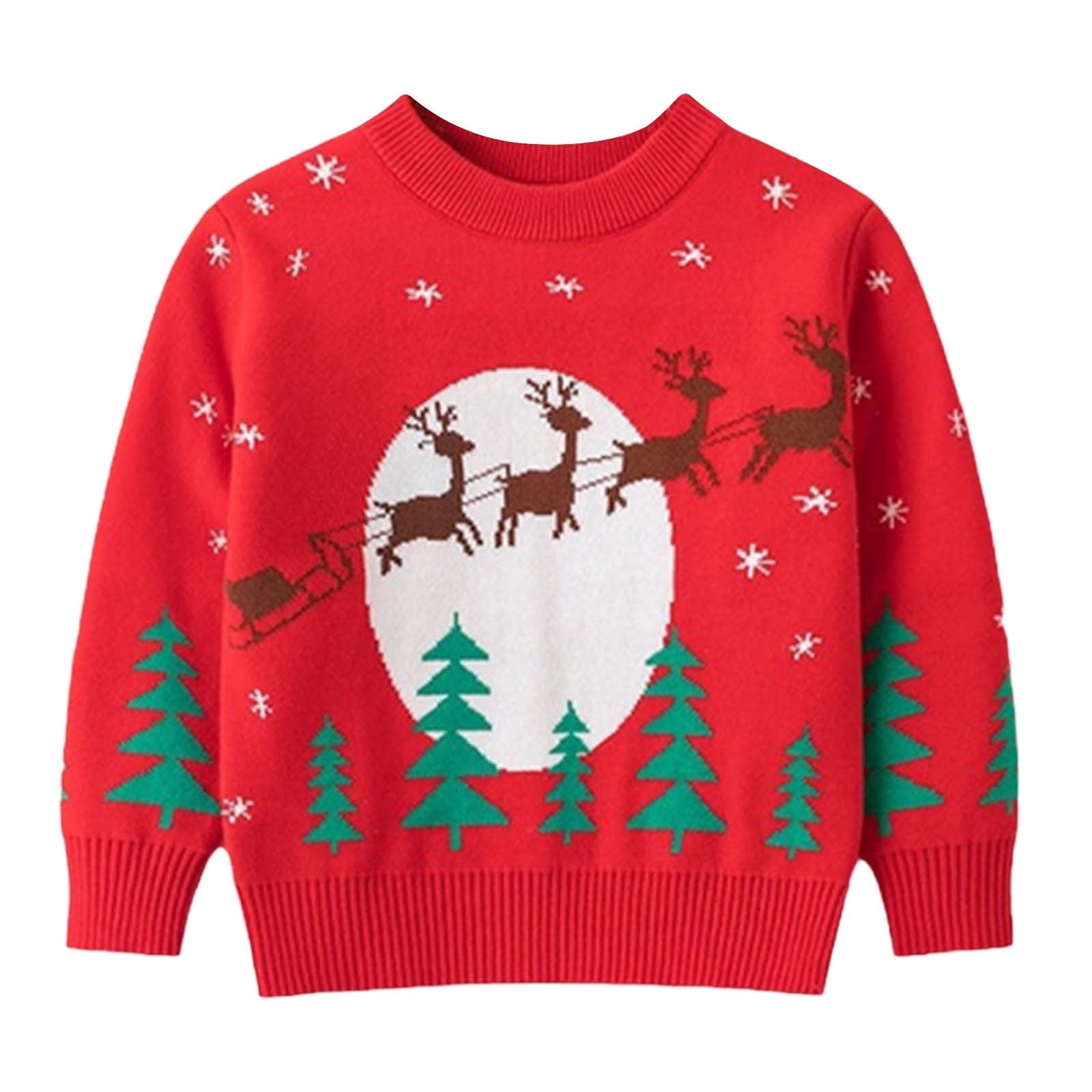 Avrntaa Toddler Boy Christmas Sweaters - Crew Neck Ugly Sweaters Kawaii ...