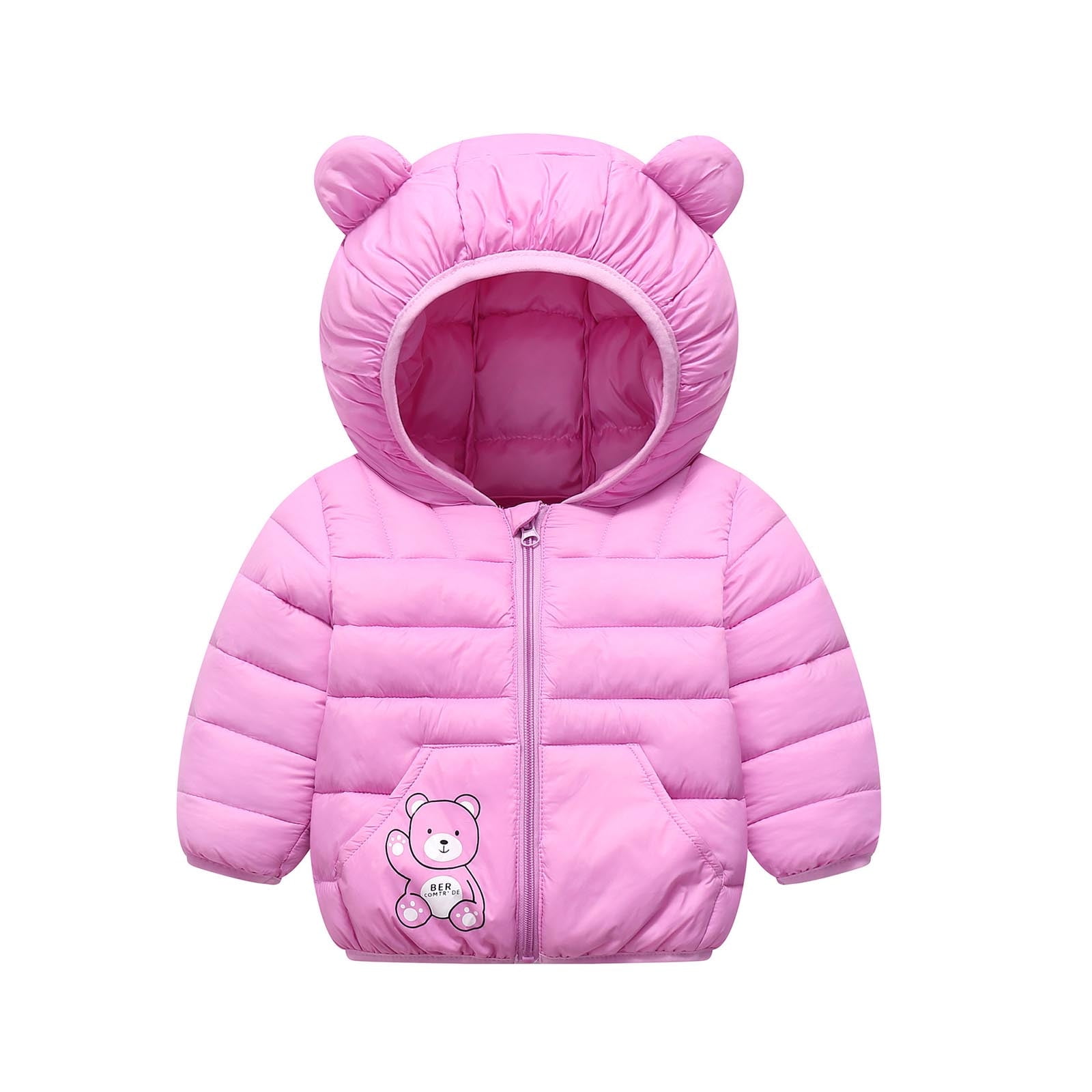 Avrntaa Toddler Boys Girls Thermal Down Coats Cute Bear Ear Hood Outwear Winter Puffer Jacket ...