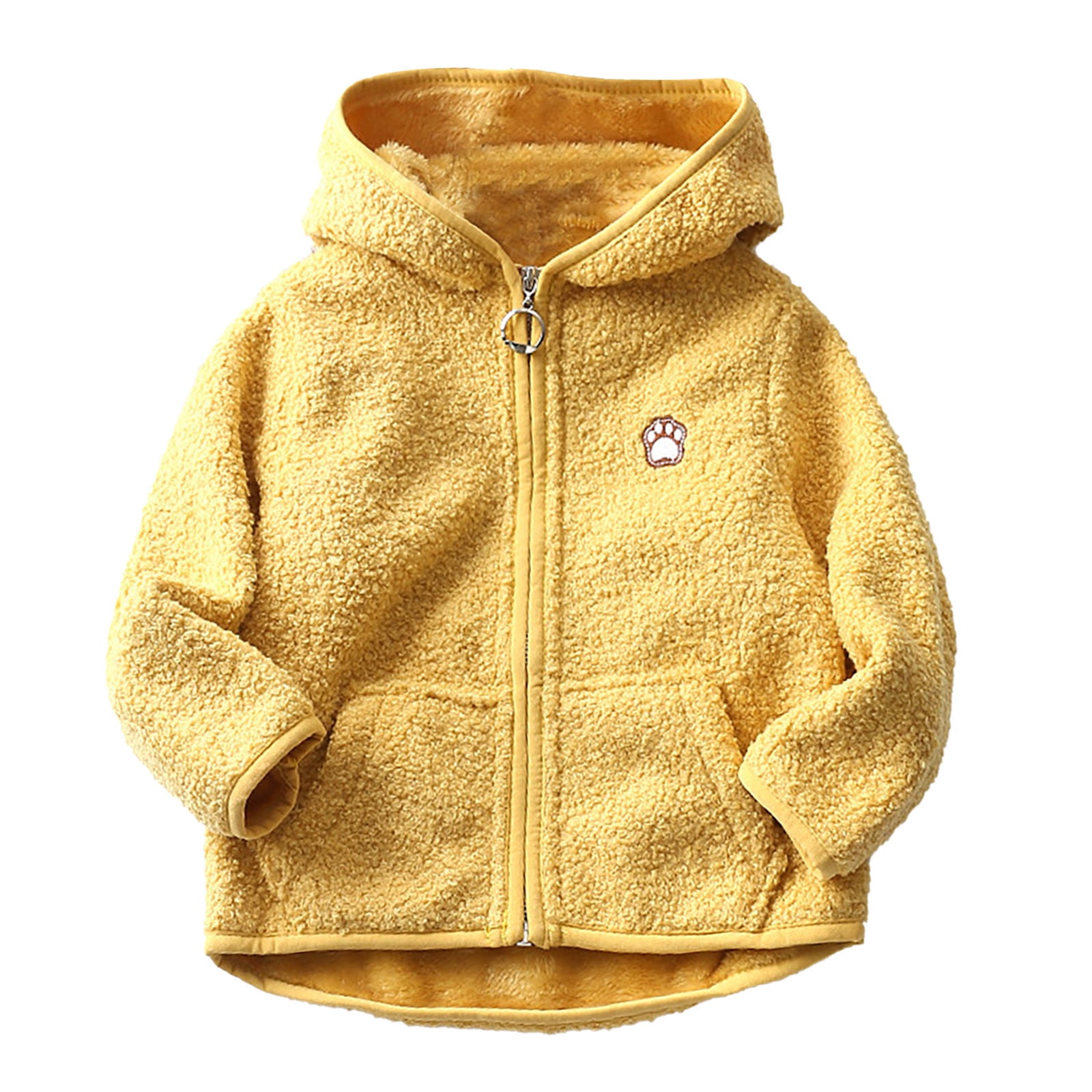 Avrntaa Toddler Fleece Jacket - Baby Girl Full Zip Lightweight Hooded ...