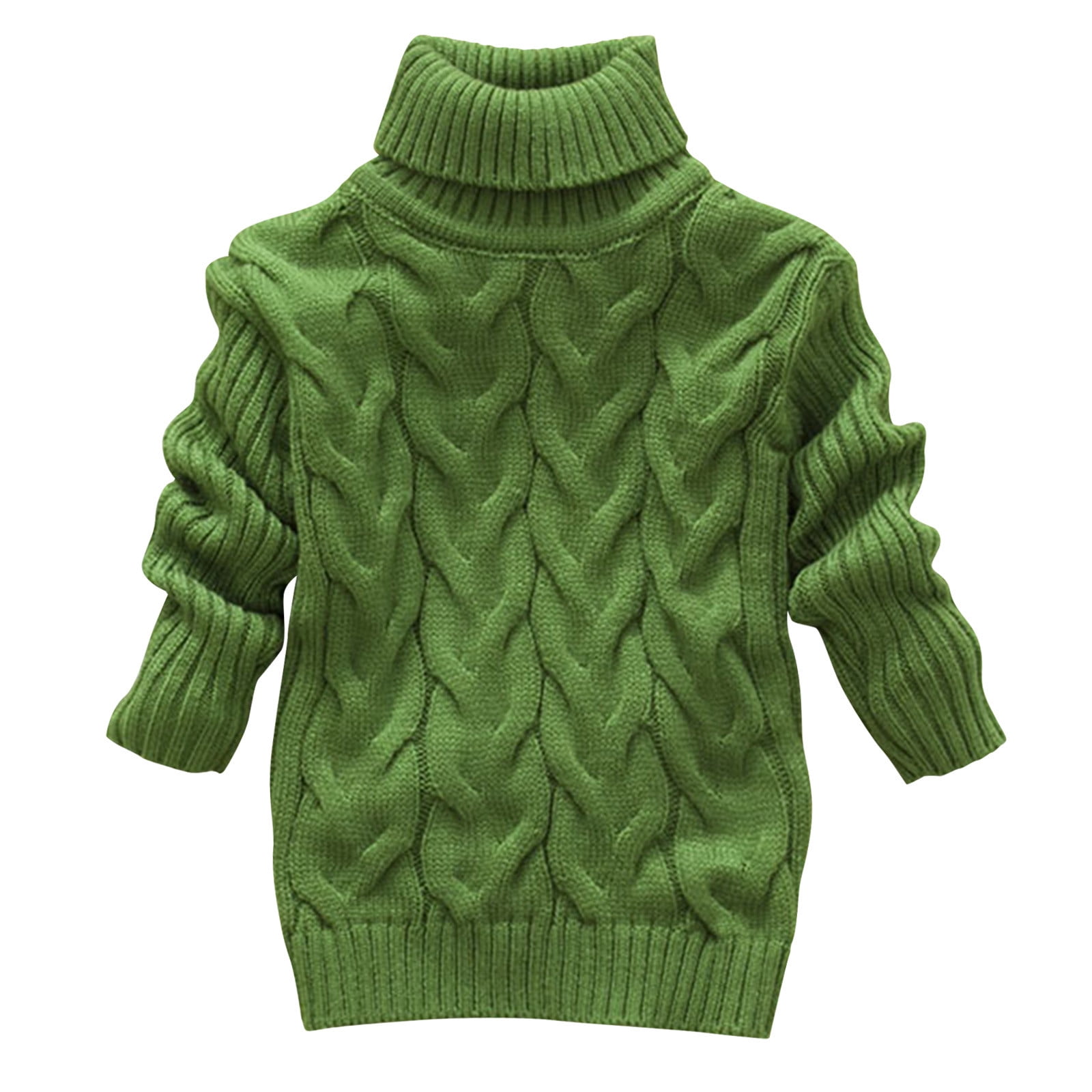 Avrntaa Toddler Girl Sweater - Winter Warm Turtleneck Cable Knitted ...