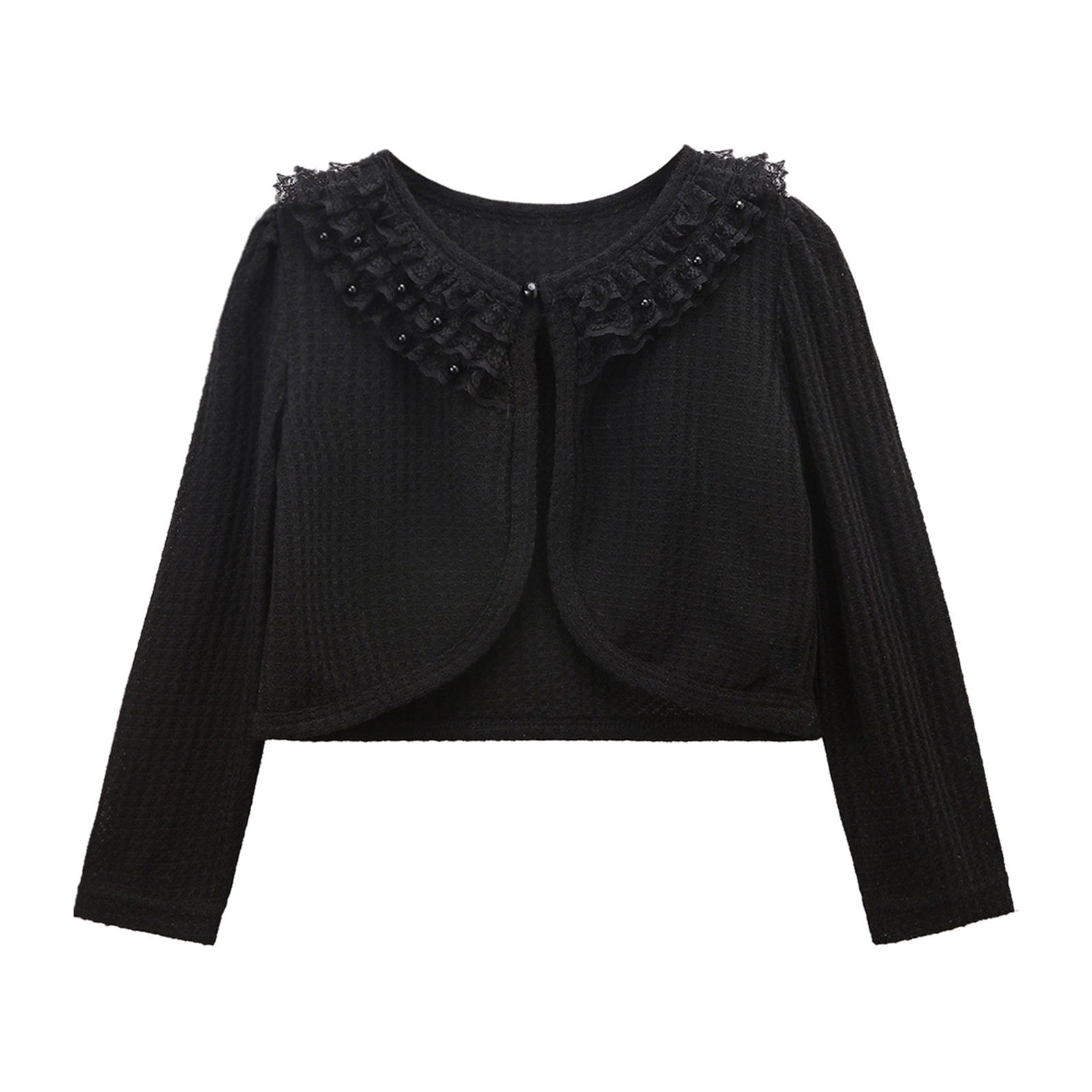 Avrntaa Toddler Girls Cardigan - Long Sleeve Bolero Shrug Lace Open ...