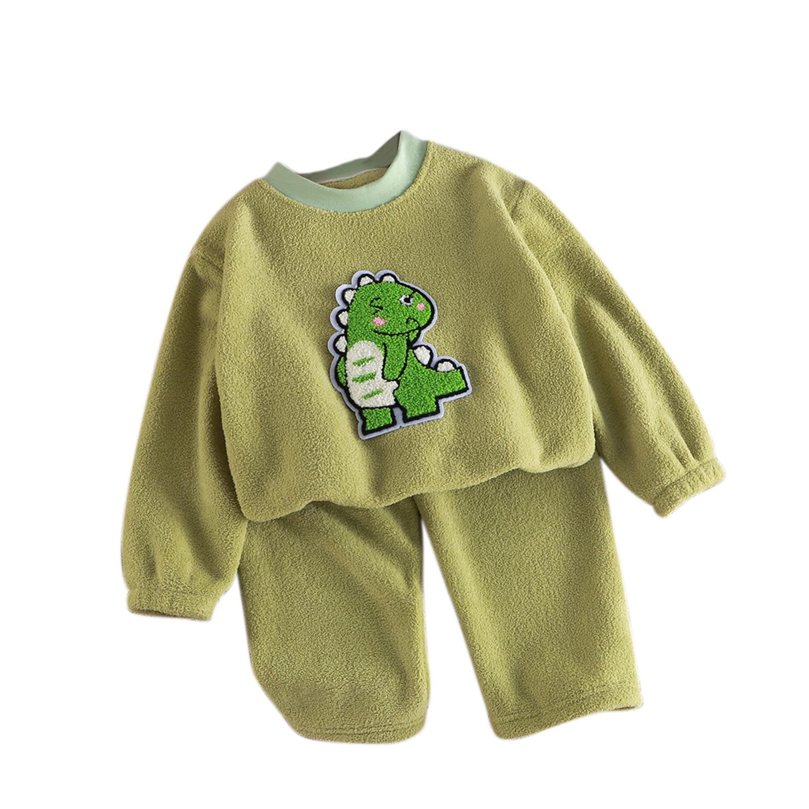 Avrntaa Toddler Girls Polar Fleece Outfits Long Sleeve Fluffy Top Warm ...