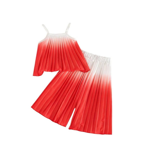 Avrntaa Toddler Girls Summer Sets Ombre Tank Top Pleated Wide Leg Pant ...