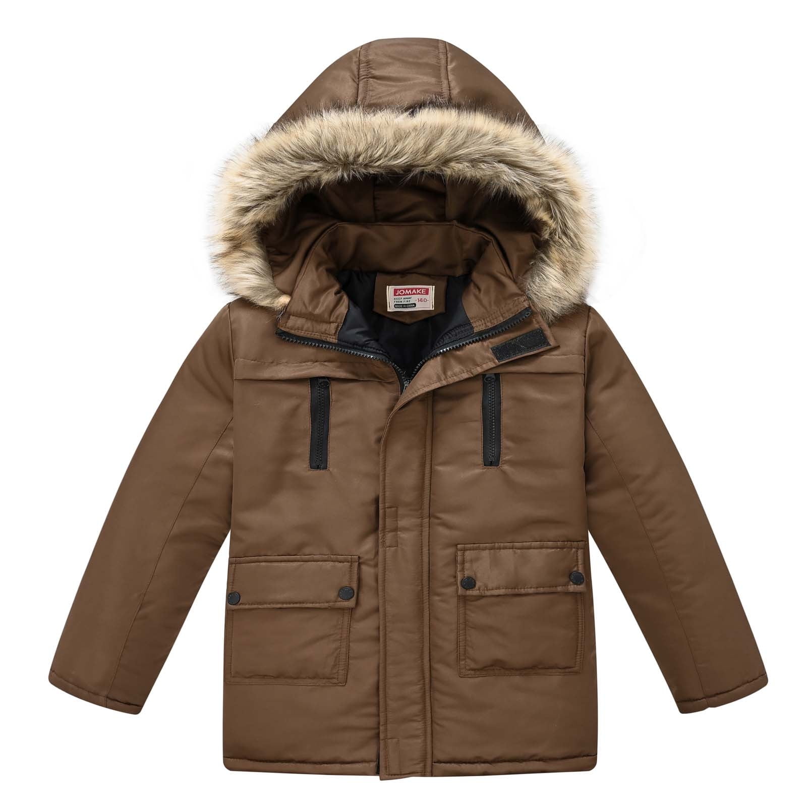 Avrntaa Winter Coats for Girls - Faux Fur Collar Thicken Down Jacket ...