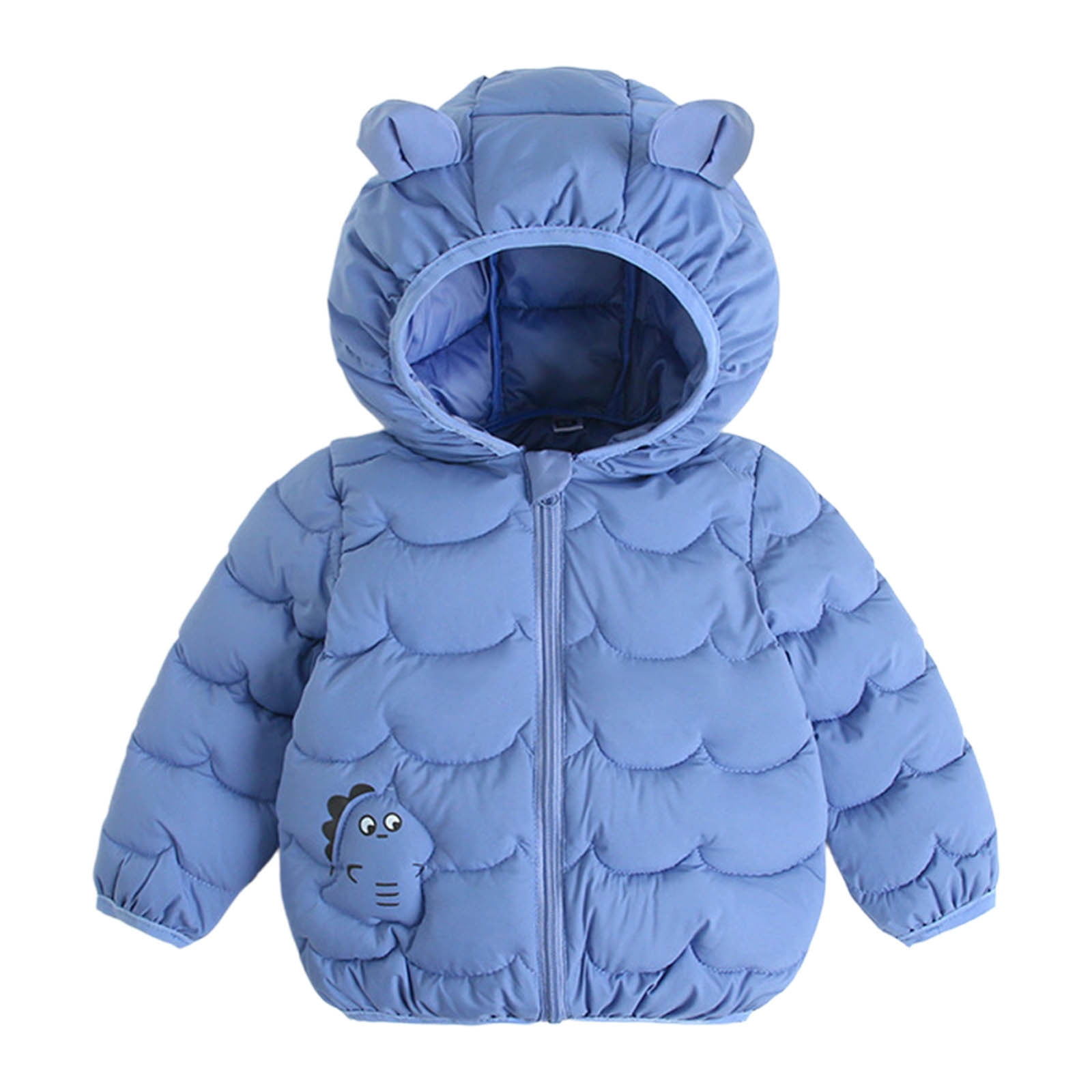 Avrntaa Winter Jacket for Boys Girls Cute Bear Ear Hoodie Puffer Long ...
