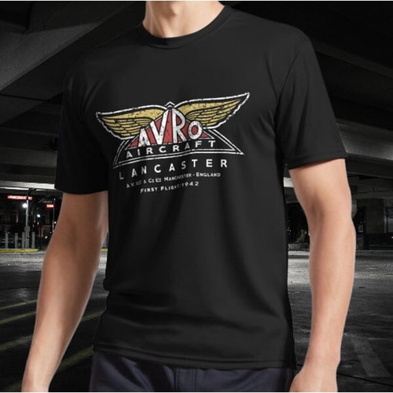 Avro Lancaster Logo Active T-Shirt Funny Size Mode American T-Shirt ...