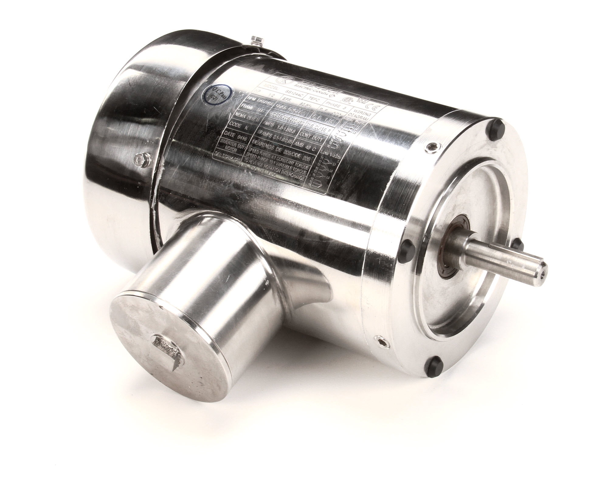 Avtec EL MTR0301 Stainless Steel Motor, 1/2hp, 220V, 3Phase, Sby ...