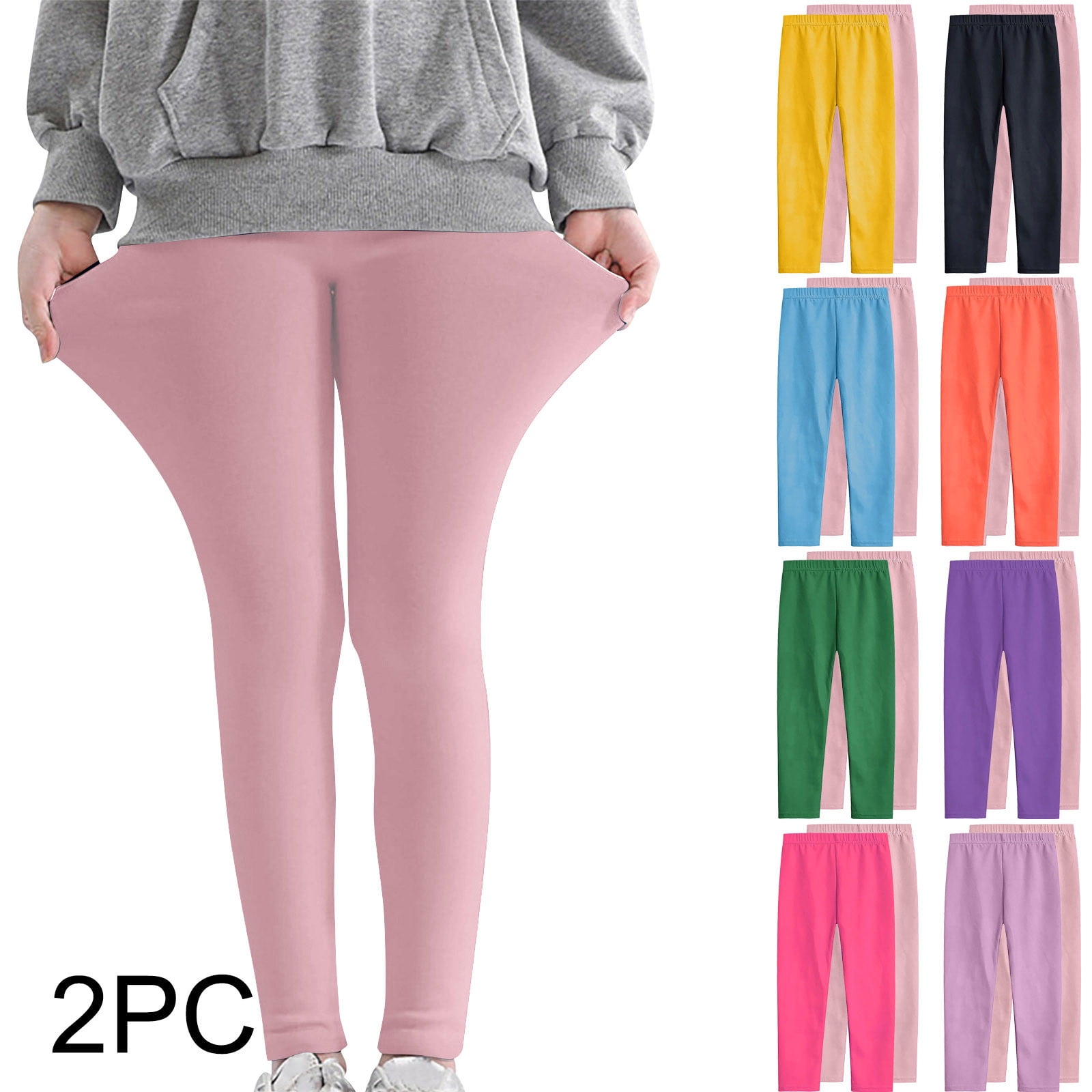 Avtoify 2PC Soft Breath Legging Trouser Summer Girls Casual Pants ...