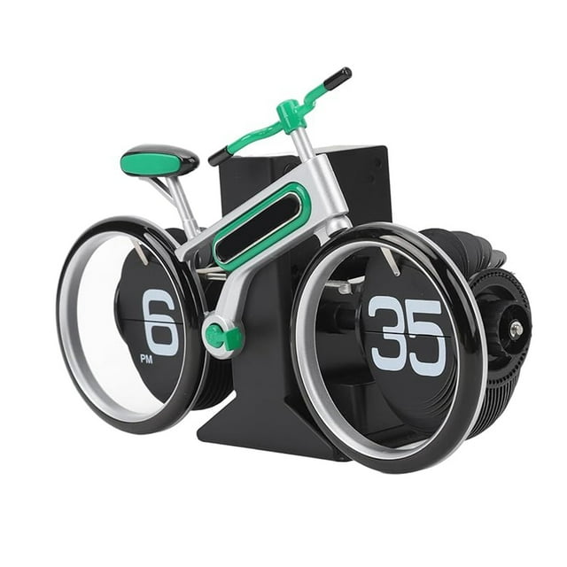 Avtoify Bicycle Flip Clock Home Desktop Personality Bicycle Shape Flip ...