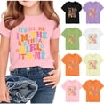 Avtoify Birthday Graphic Print Summer Girls Short Sleeve Shirts Round ...