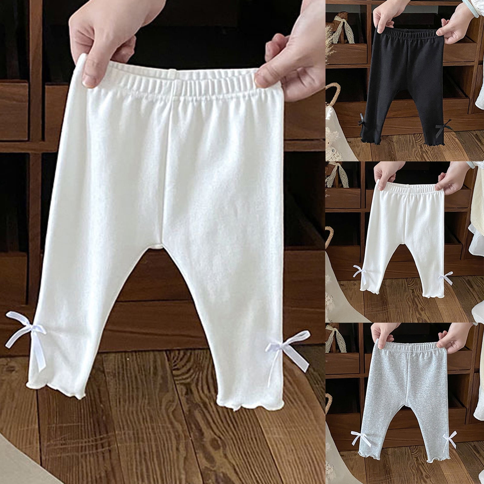 Avtoify Bow Embroidery Stretch Outer Cropped Trouser Summer Pants for ...