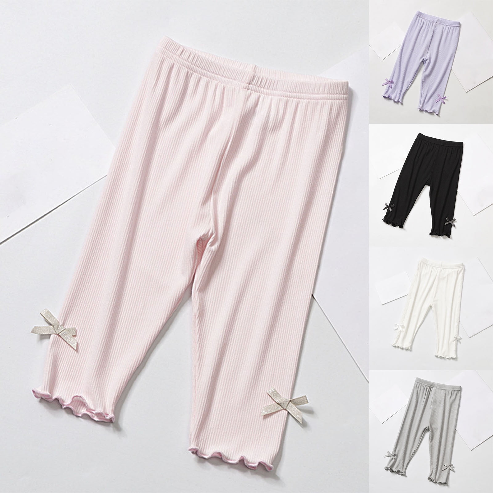 Avtoify Bow Slim Thin Elastic Outer Trouser Summer Pants for Girls ...