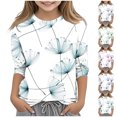 Avtoify Boys Girls orange Festival Casual Fashion Print 3/4 Sleeve ...