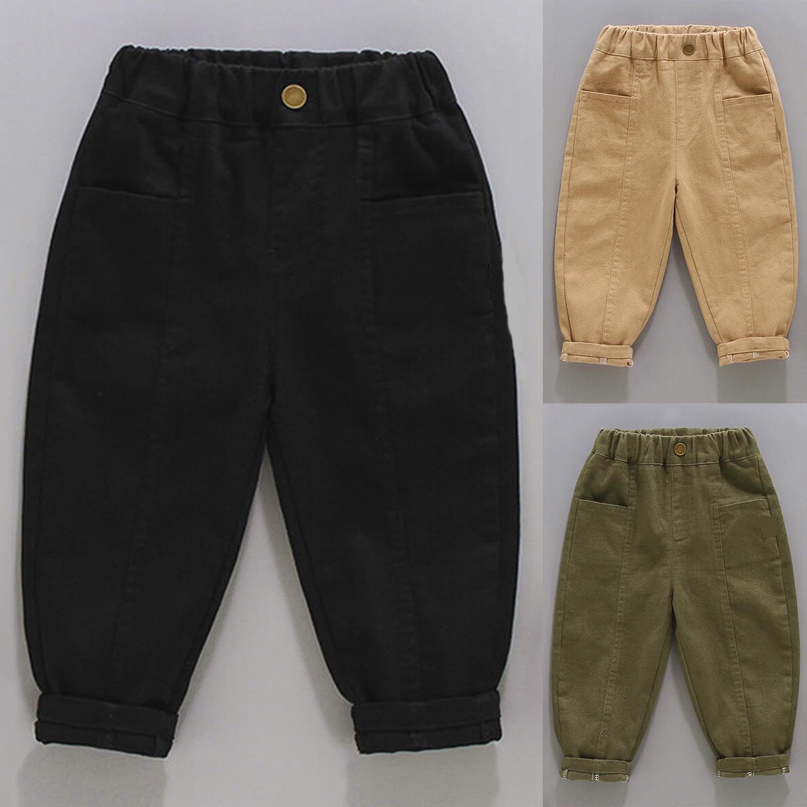 Avtoify Button Pocket Mid Waist Straight Taper Trouser Summer Pants for ...