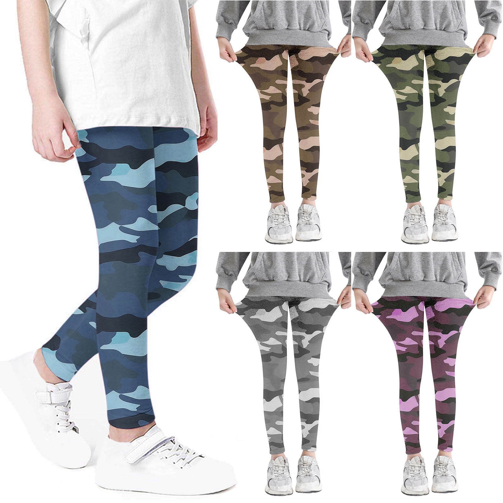 Avtoify Camouflage Print High Waist Stretch Soft Fabric Leggings Pants ...