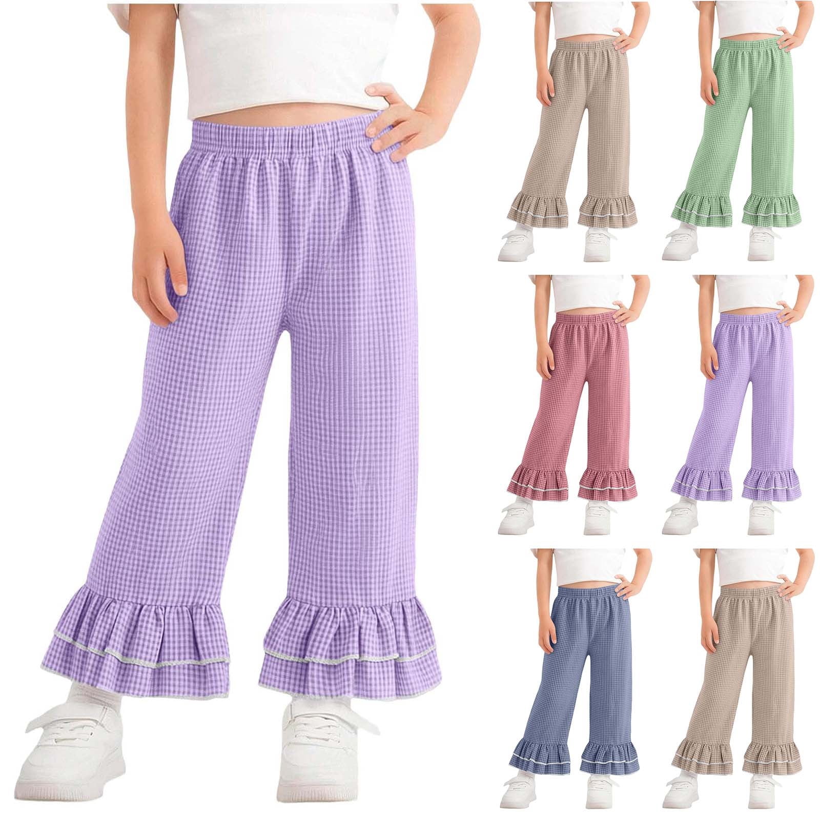 Avtoify Checkered Elastic Waist Breathable Thin Fabric Casual Pants for ...