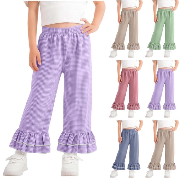 Avtoify Checkered Elastic Waist Breathable Thin Fabric Casual Pants for ...