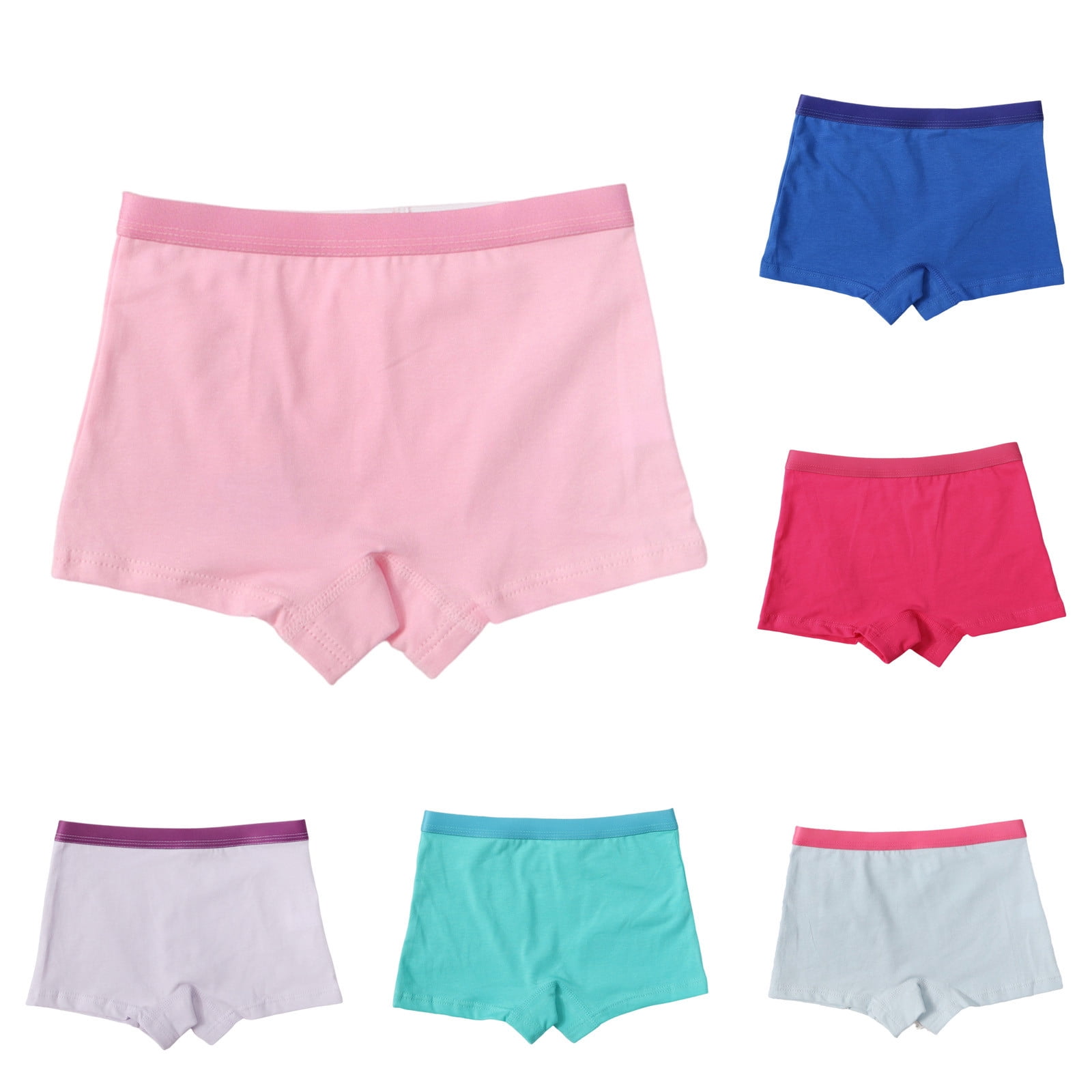 Avtoify Children's Girl's Solid Underpants Mid- Teen Girl Cute Candy ...