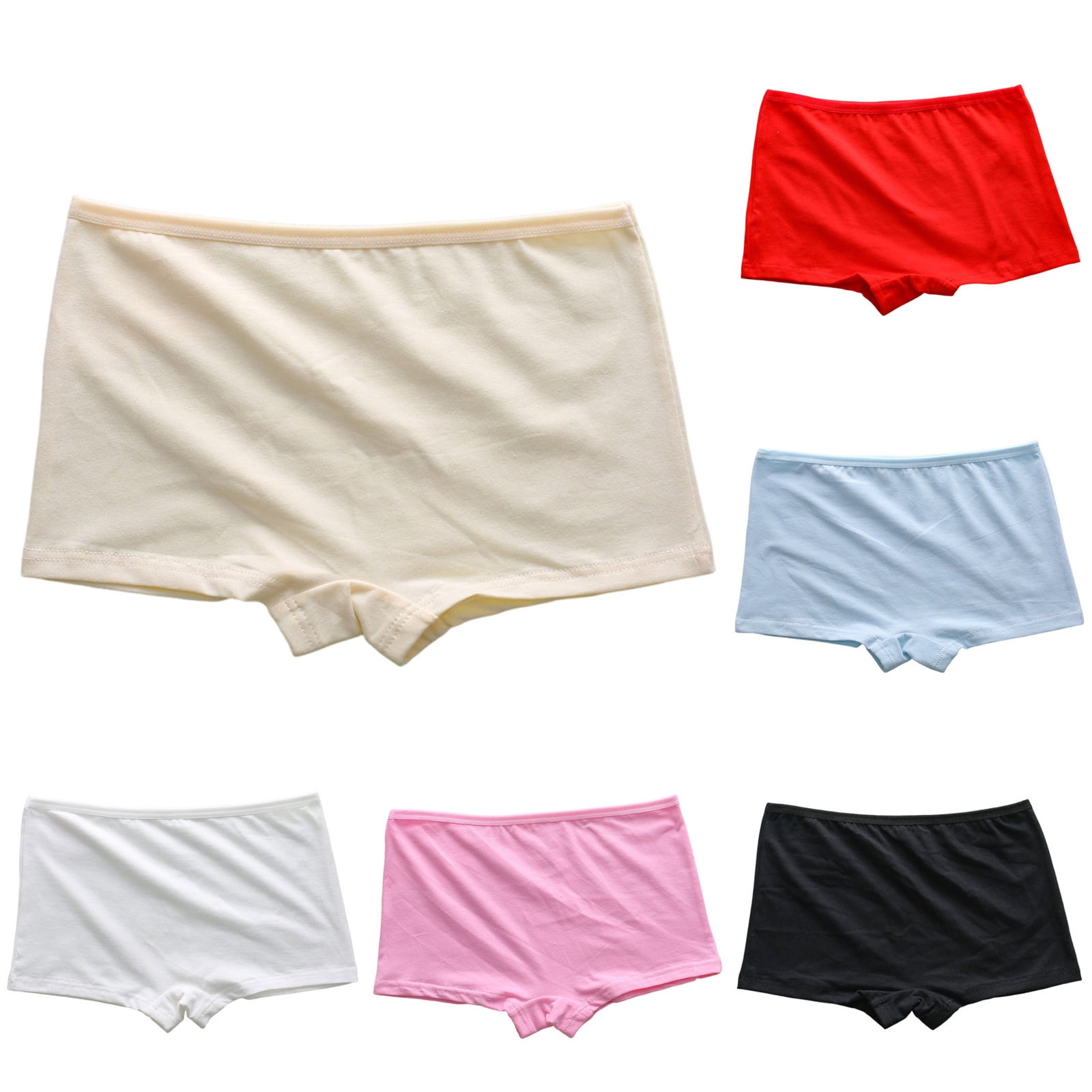 Avtoify Children's Girl's Solid Underpants Mid- Teen Girl Cute Candy ...