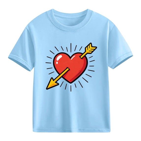 Avtoify Children's Print Summer Girls Short Sleeve Shirts Casual Daily ...