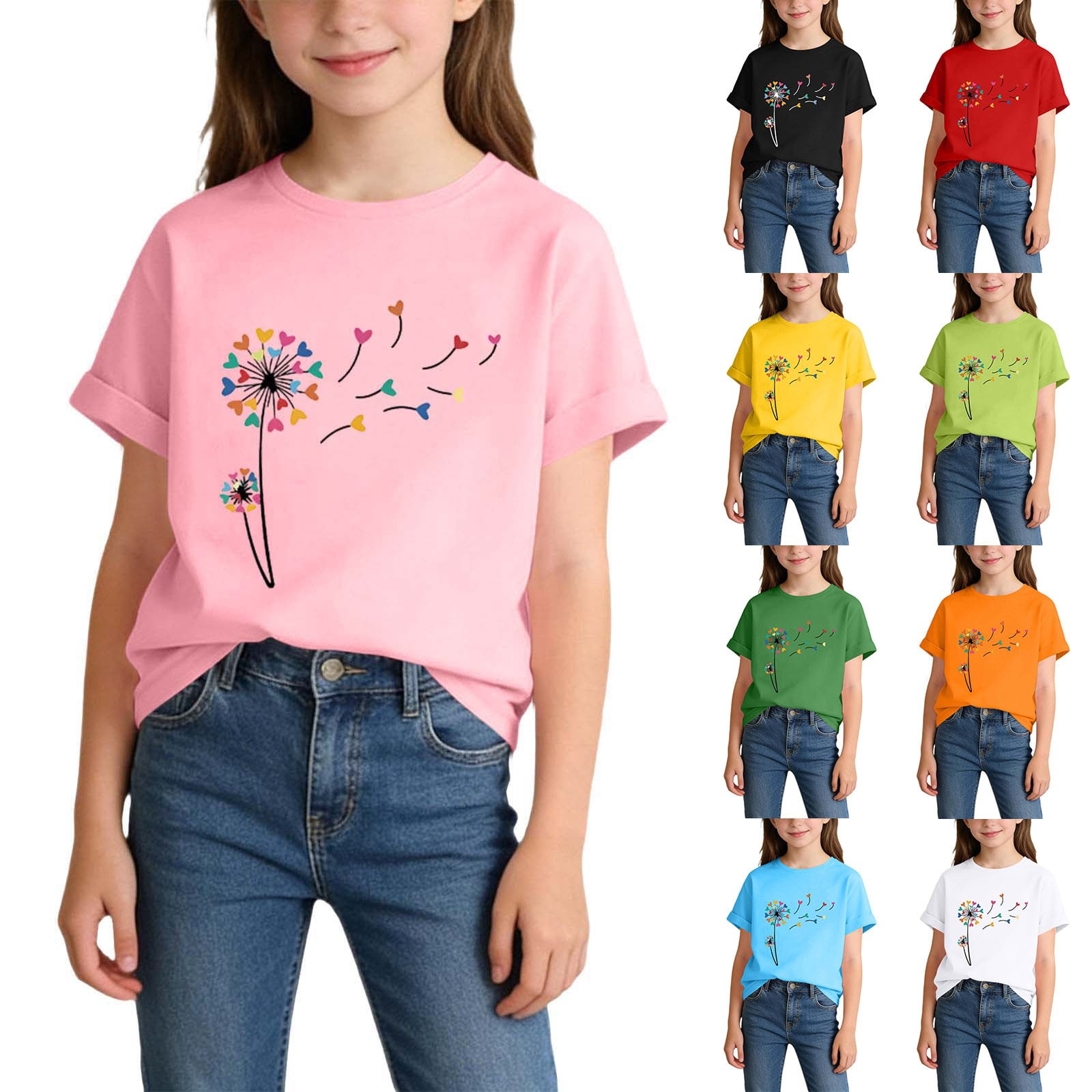 Avtoify Children's Print Summer Kids Short Sleeve Shirts Casual Top for ...