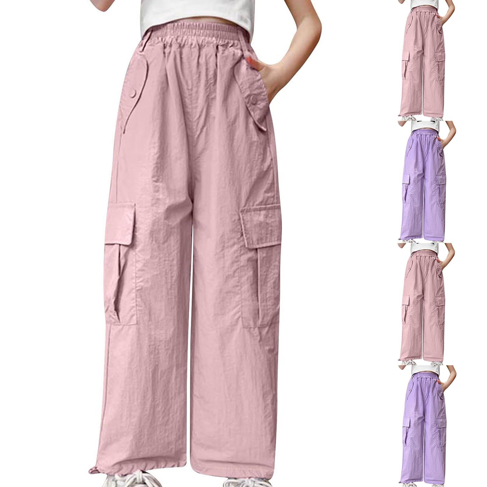 Avtoify Elastic Waist Loose Workwear Sport Trouser Summer Girls Casual ...