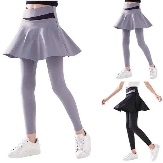 Avtoify Fake Piece Skirt Style Yoga Trouser Summer Pants for Girls Big ...