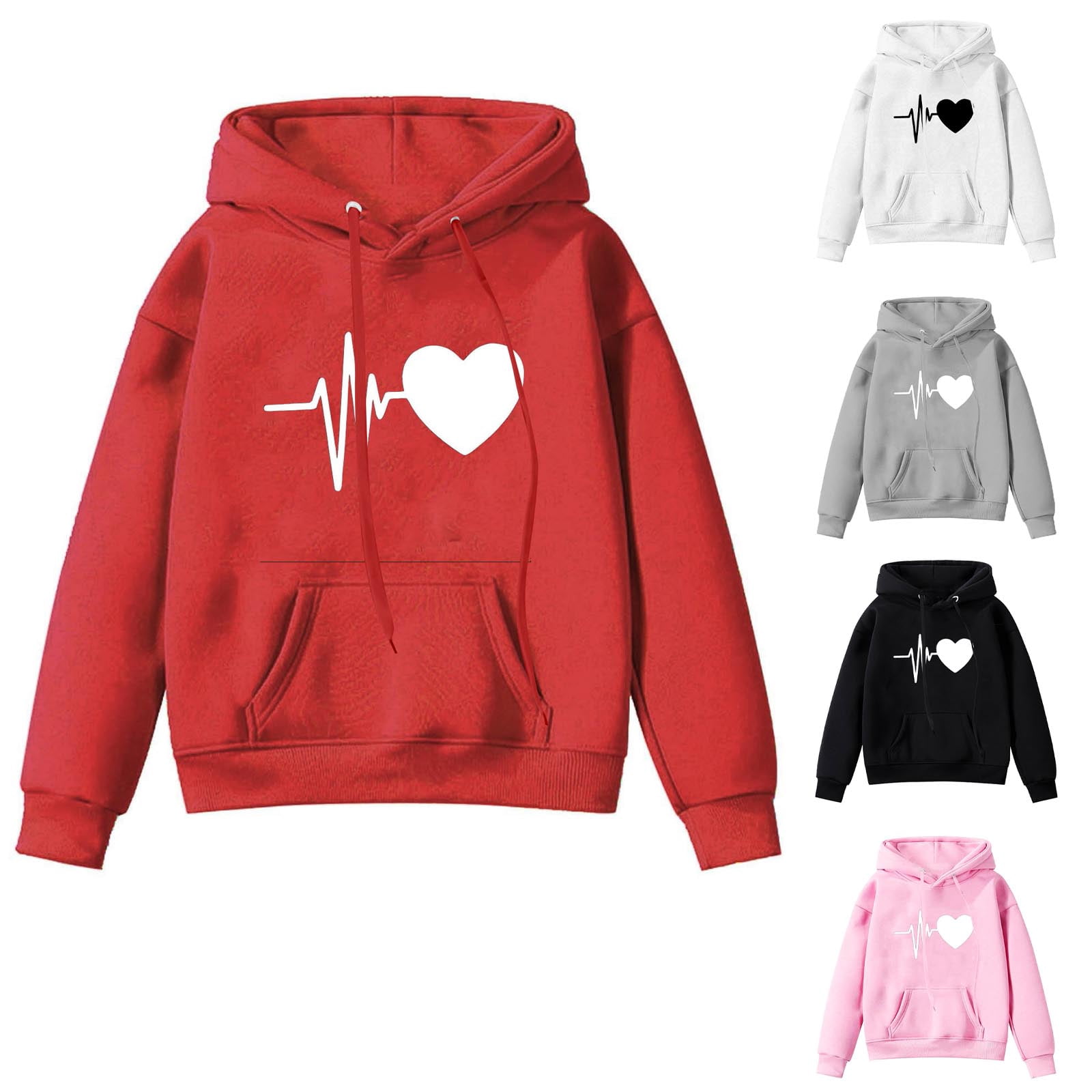 Avtoify Fall Girls Short Sleeve Shirts Heart Line Print 1-14 Long ...