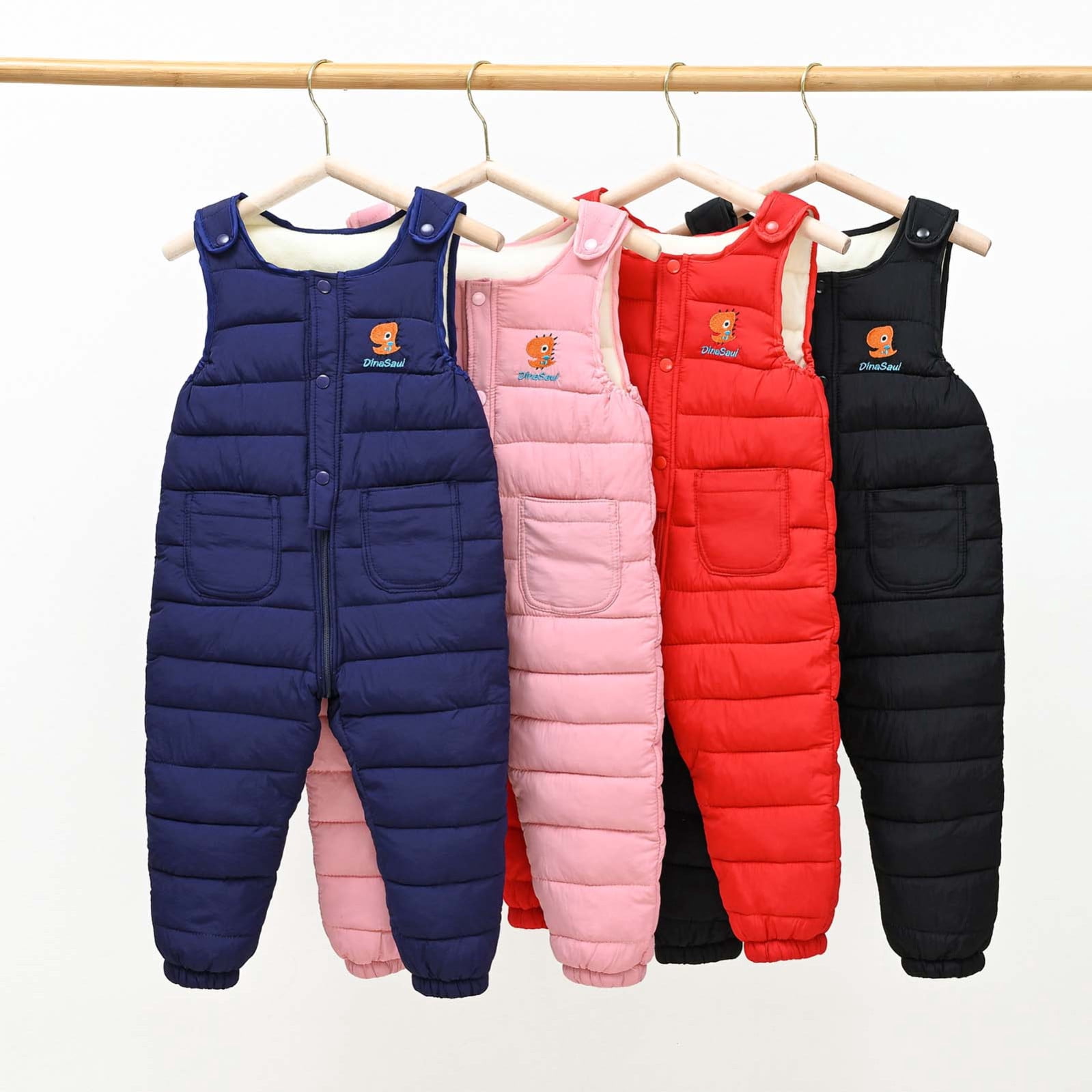 Avtoify Fleece Lined Thick Overall Romper Trouser Summer Girls Casual ...