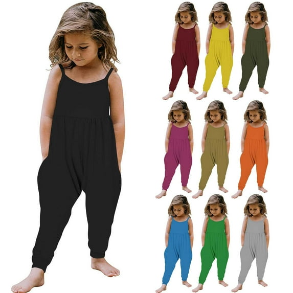 Avtoify Girls Jumpsuit Causal, Girls Romper Dressy, Girl's Printed ...