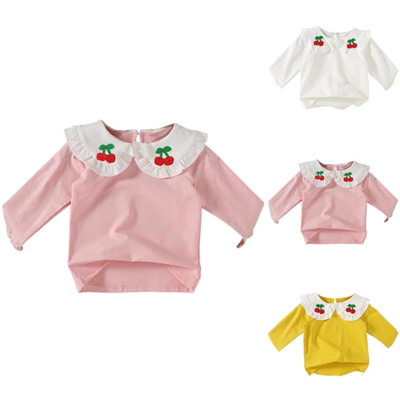 Avtoify Girls Lace Long Sleeve Solid Color Base Shirt Girls Long Sleeve ...