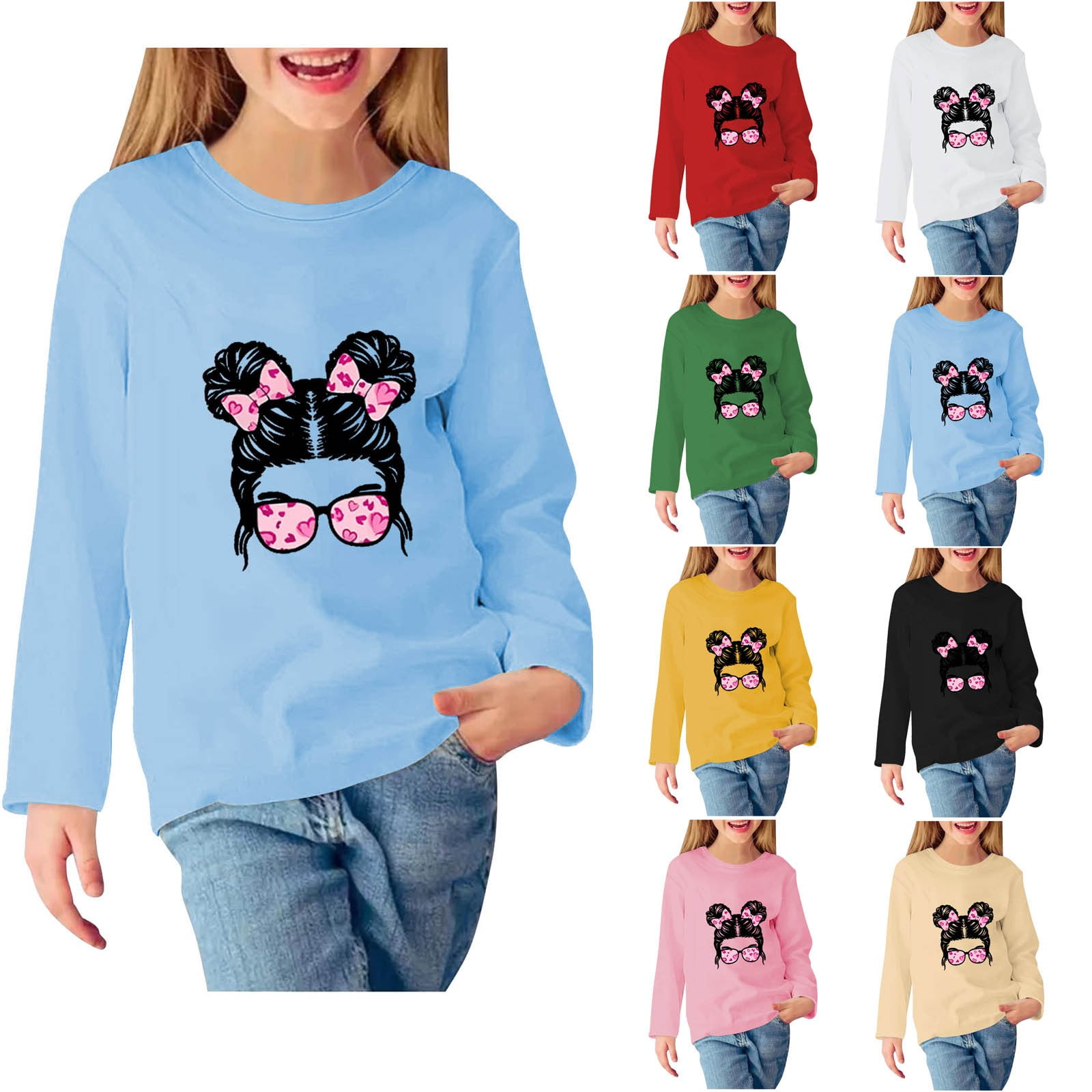 Avtoify Girls Long Sleeve Shirts Casual, Toddler Girls Fall Clothes ...
