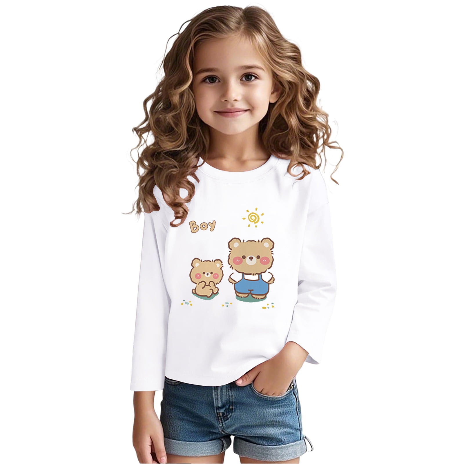Avtoify Girls Long Sleeve Shirts Casual, Toddler Girls Fall Clothes ...