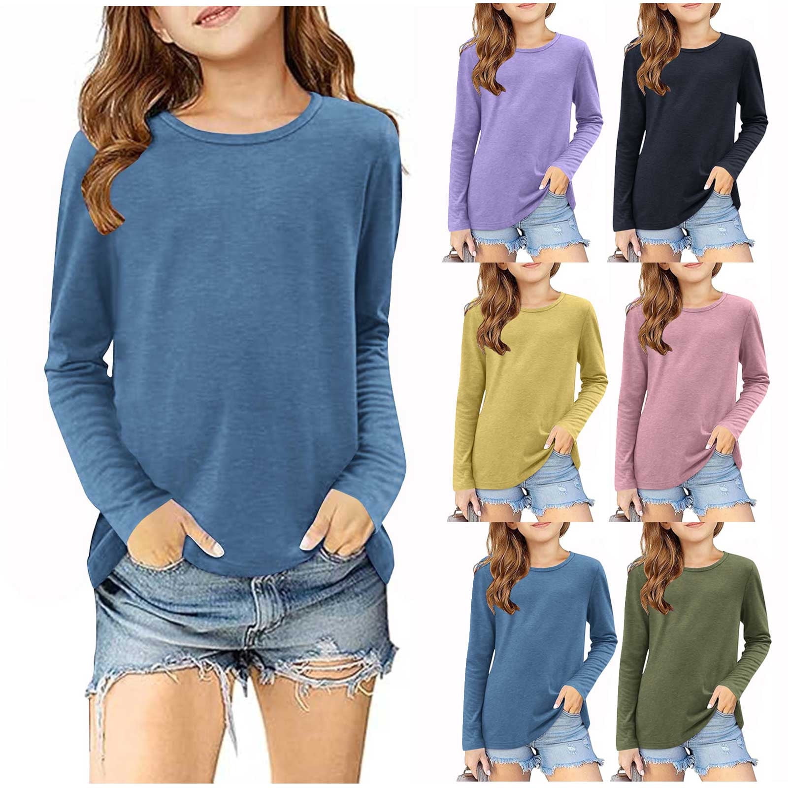Avtoify Girls Long Sleeve Shirts Casual, Toddler Girls Fall Clothes ...