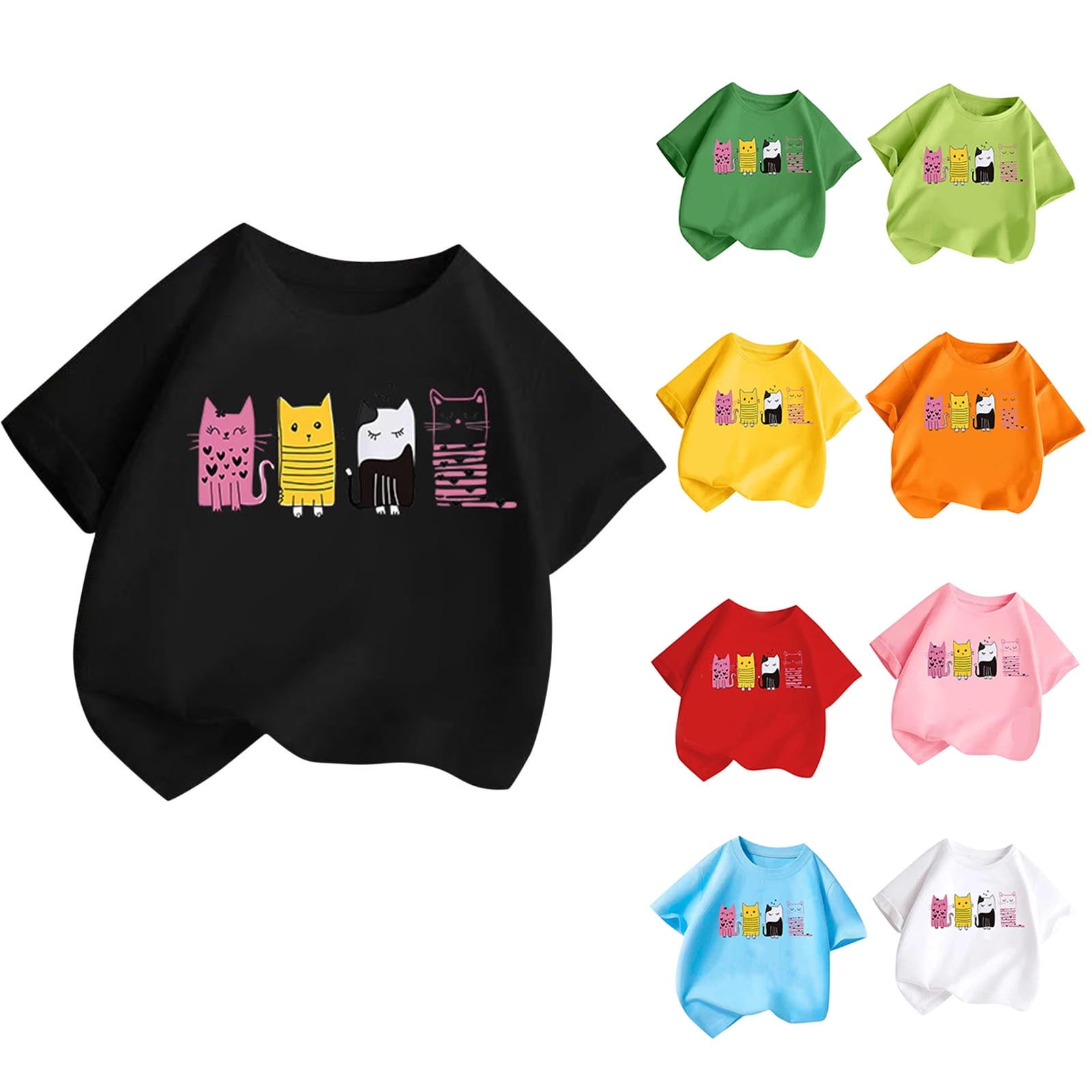 Avtoify Half Sleeve Round Neck Summer Kids Short Sleeve Shirts Casual ...