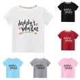 Avtoify Heart Print Round Neck Solid Color Summer Short Sleeve Shirts ...