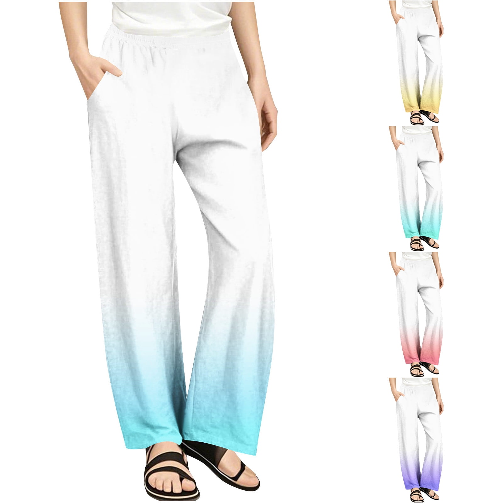 Avtoify High Waist Loose Yoga Workout Trouser Summer Girls Casual Pants ...