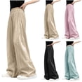 Avtoify Ice Silk Pleated Wide Leg- Fabric Pants for Summer Mid Kids ...