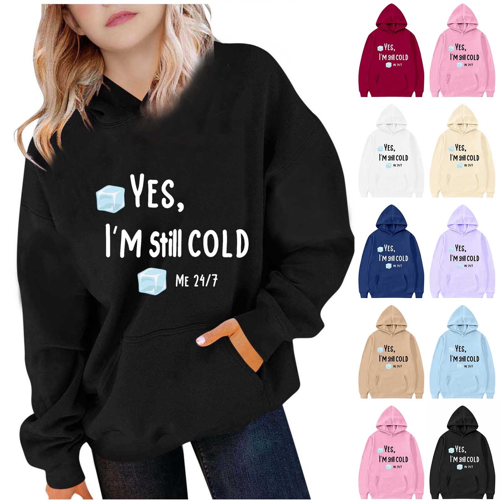 Avtoify Kids Fashion Casual Loose Print Long Sleeve Hooded top Girls ...