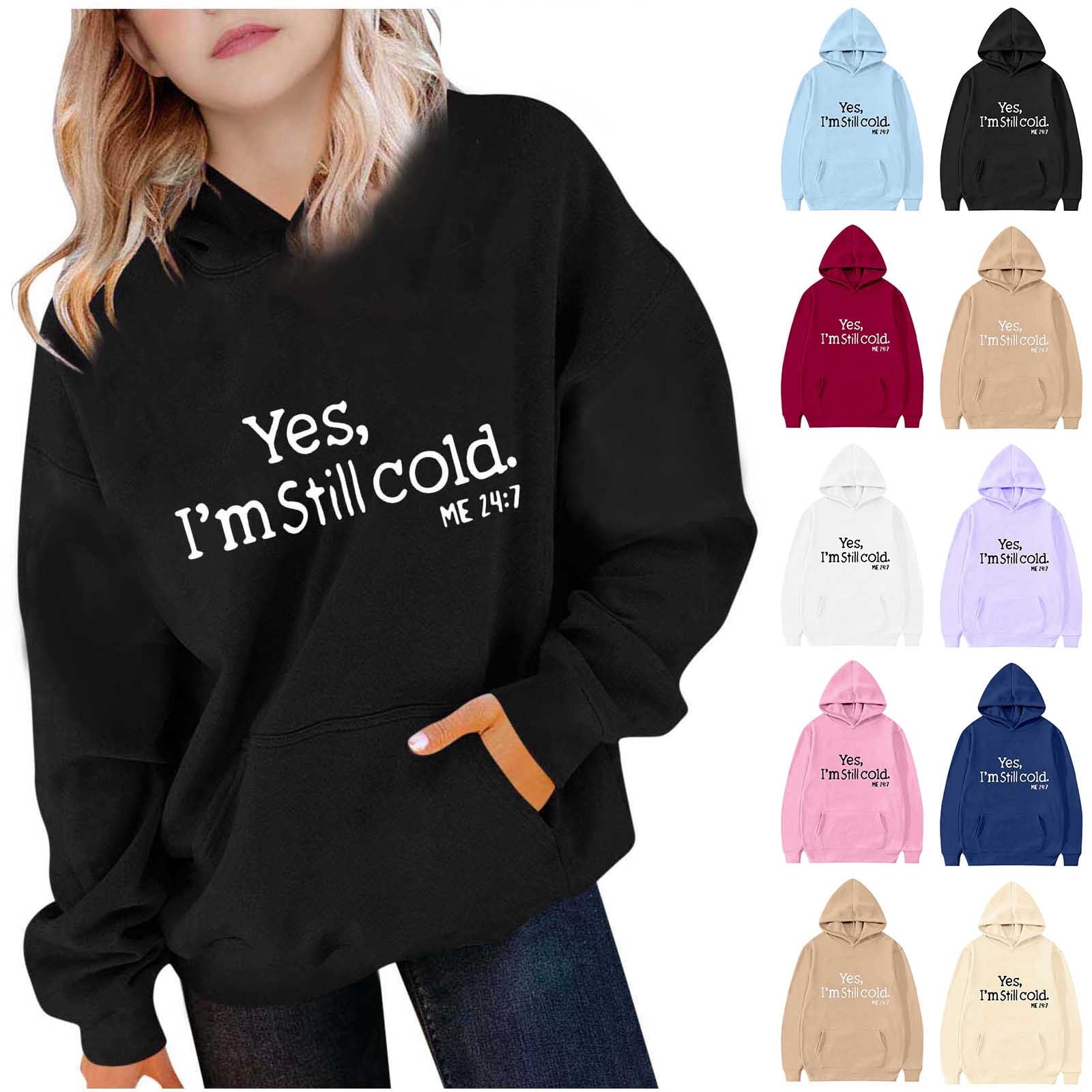 Avtoify Kids Fashion Casual Loose Print Long Sleeve Hooded top Girls ...