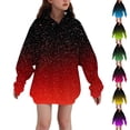 Avtoify Kids Print Fleece Lined Long Sleeve Hoodie Girls Long Sleeve ...